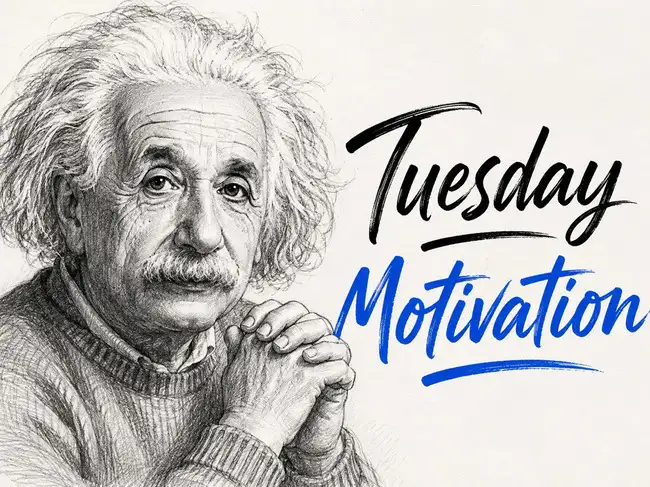 Tuesday Motivation quote by Albert Einstein: 'Life is like riding a ...