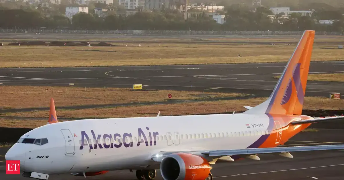Akasa Air eyes 30% capacity growth in FY27 - The Economic Times