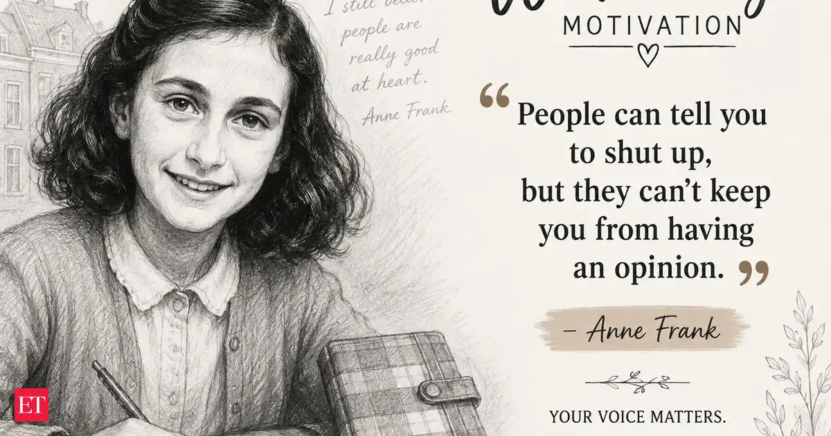 Wednesday Motivation by Anne Frank: 'People can tell you to shut up ...