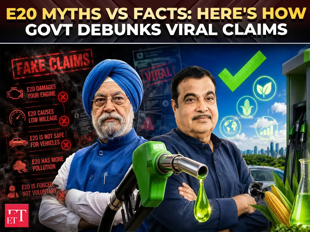 E20 fuel myths busted: Govt debunks viral social media claims on ...