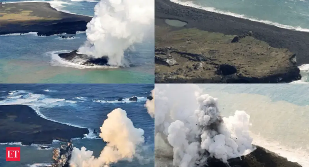 New Japan islet created in volcano eruption - Japan islet created in ...