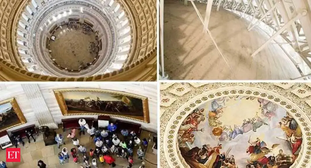 Interior images: US Capitol dome's 2-year renovation continues ...