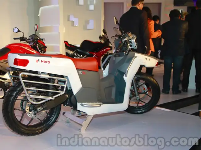 Hero unveils concept motorcycle RNT run on diesel - Hero's motorcycle ...