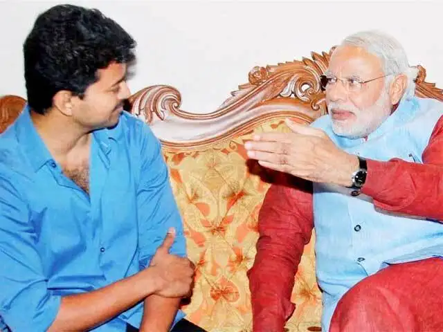Narendra Modi with South Indian Actor Vijay - April 17, 2014 | The ...