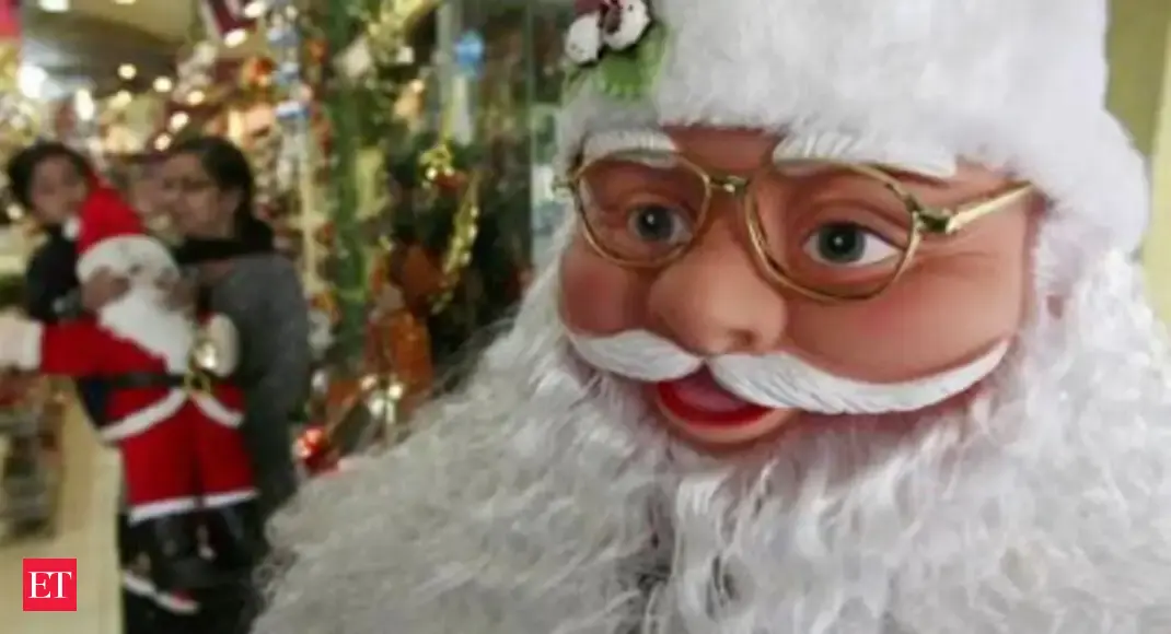 Santa under water - | The Economic Times