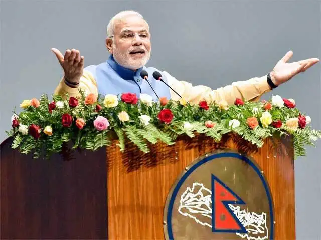 Modi during official welcome ceremony in Nepal - PM Narendra Modi in ...