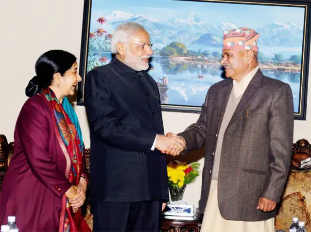 PM Modi greets children - Prime Minister Narendra Modi in Nepal for ...
