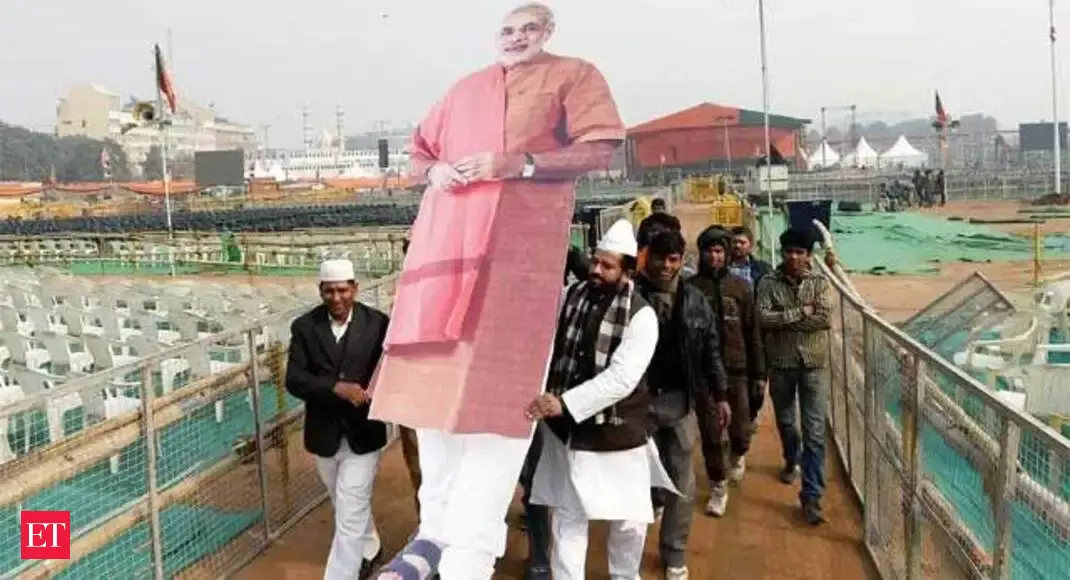 January 9, 2015 - Preparations for BJP rally at Ramlila Maidan | The ...