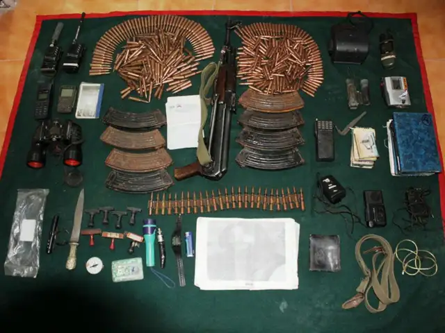 Arms cache recovered from militant hideout in Kashmir - Arms cache ...