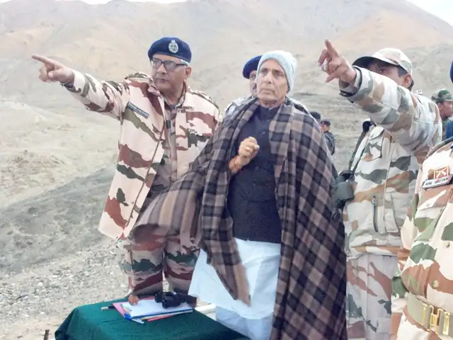 Dungti BOP of ITBP - Home Minister Rajnath Singh's visit to ITBP posts ...