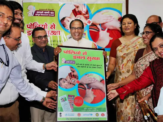 November 30, 2015 - MP CM releases poster IPV vaccine | The Economic Times