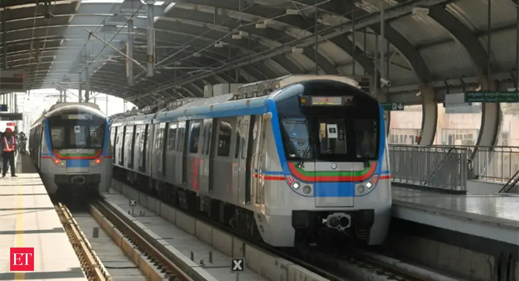 First official trial run of metro rail in Hyderabad - Metro rail in ...
