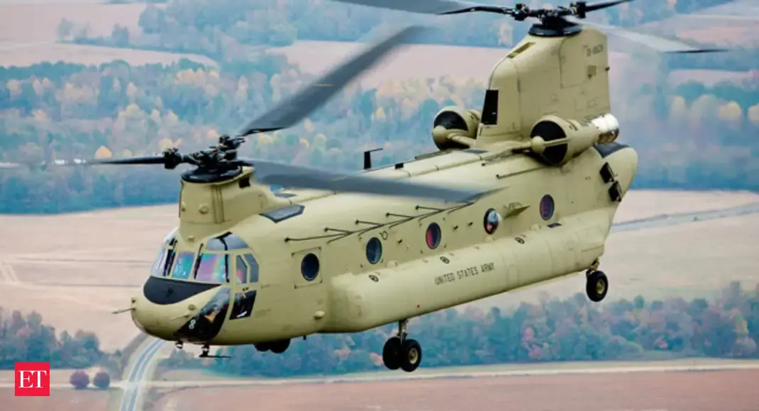 Watch: Chinook heavy-lift chopper in action - The Economic Times Video ...