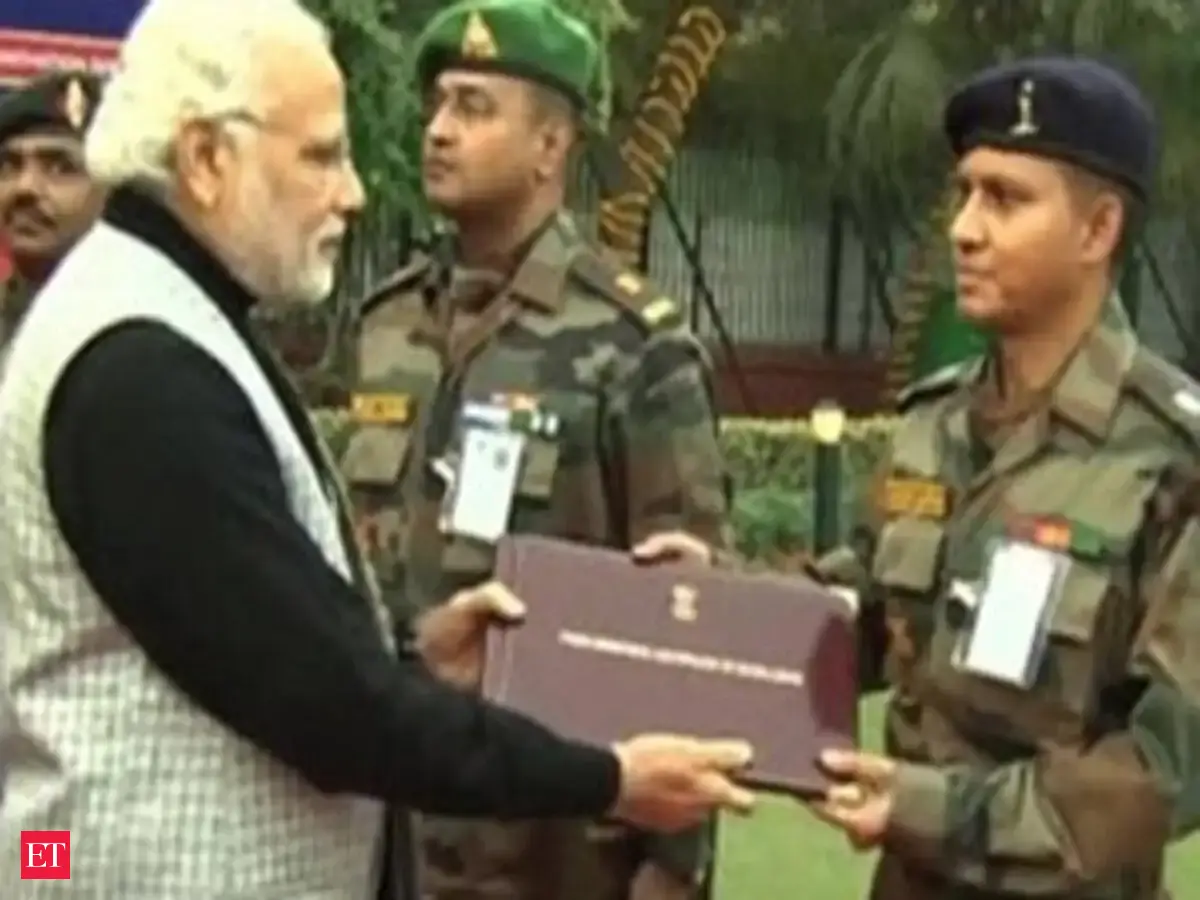 PM Modi honours innovative officers of Indian Army - The Economic Times ...