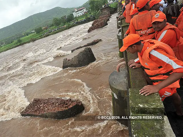 Rescue operations - Mahad bridge collapse: Search and rescue operations ...