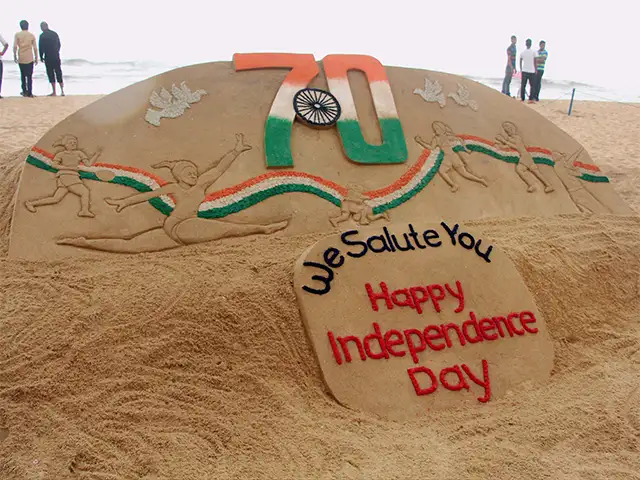 Sand art - How India is celebrating 70th Independence Day | The ...