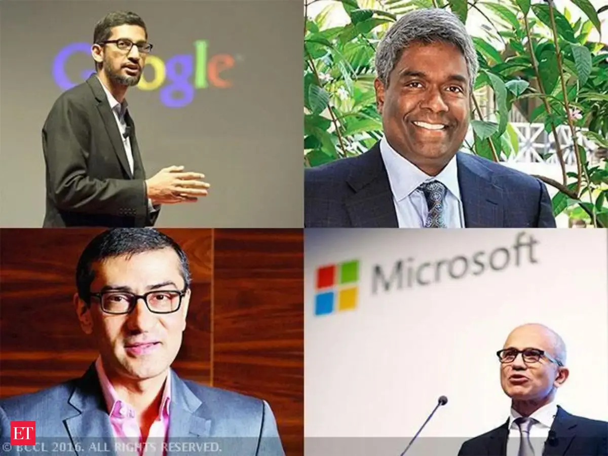 10 Indian-origin CEOs 'ruling' the technology industry - The Economic ...