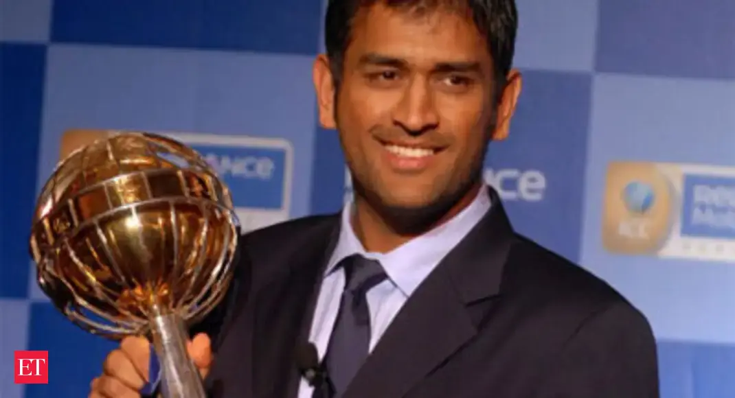 M S Dhoni gets ICC test championship mace - | The Economic Times