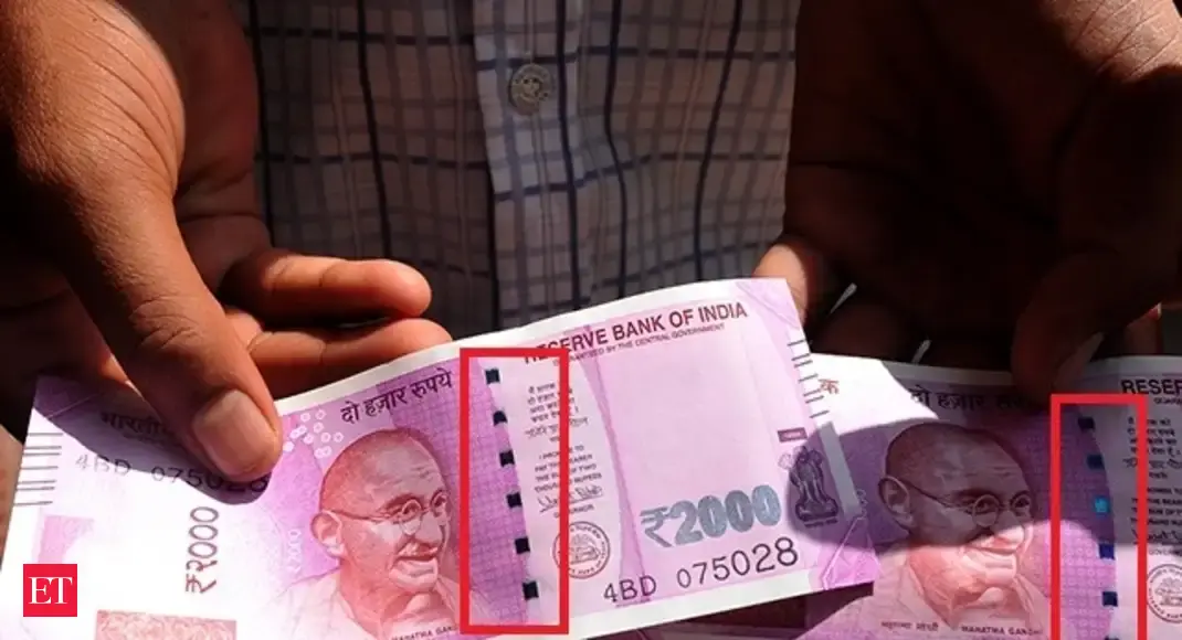 Bleed Lines How To Check If Your Rs 2 000 Note Is Real Or Fake The Economic Times