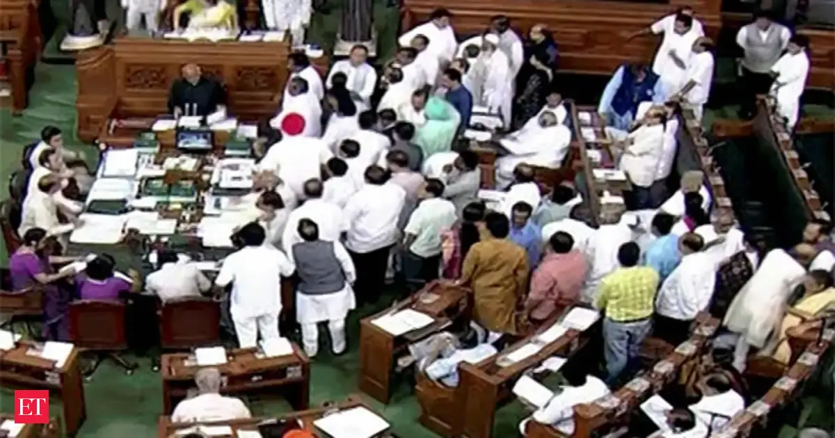 Lok Sabha Opposition Raises Slogans On Farm Issues In Lok Sabha