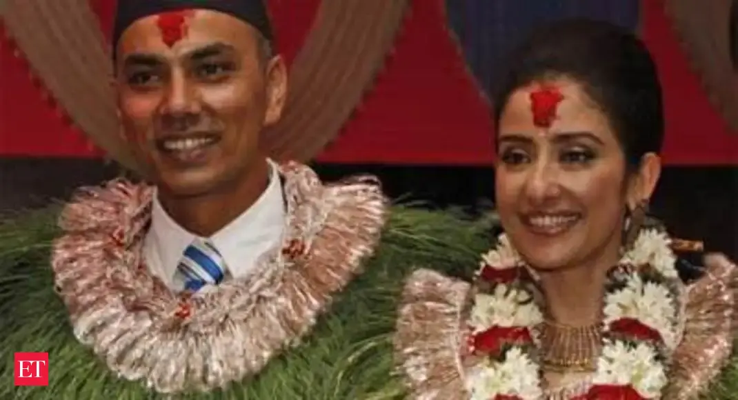 Manisha Koirala with fiance Samrat Dahal - | The Economic Times