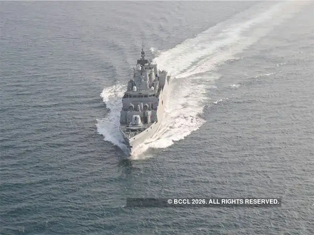 India's first warship with superstructure of carbon fibre - INS Kiltan ...