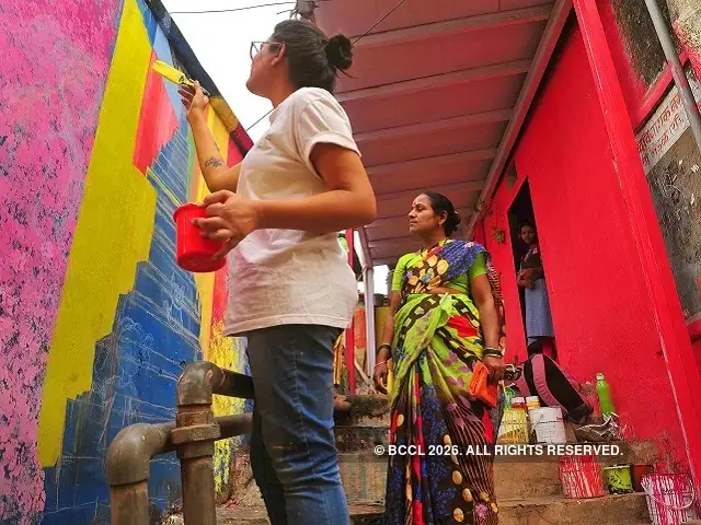 Happy homes - Mumbai's Asalpha slum gets a colourful makeover | The ...