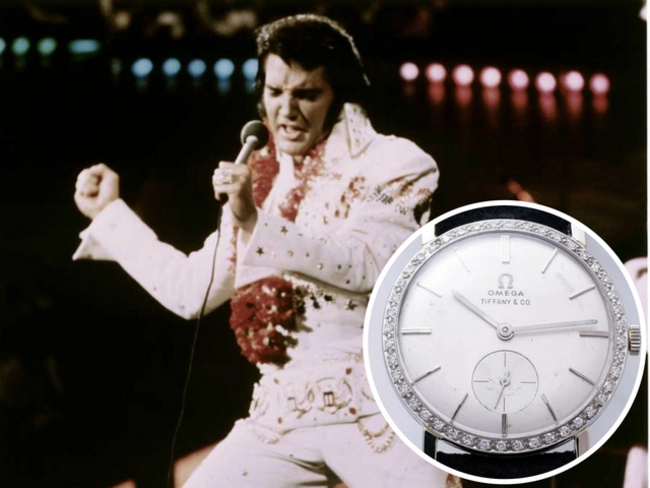 Timeless lure! Elvis Presley's 1960 diamond Omega watch sets record for ...