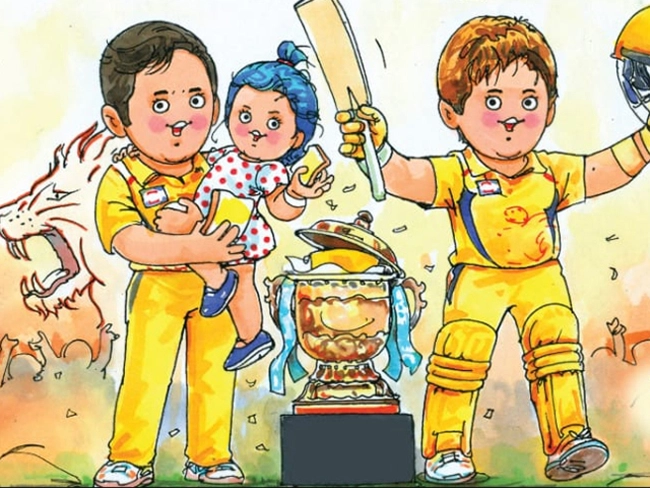 ms dhoni: Amul's new cartoon captures CSK's IPL win perfectly with Ziva ...