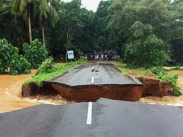 Washed away road - Heavy rain in Kerala wreaks havoc across state | The ...