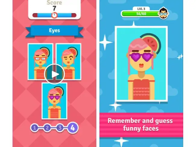 IOS: Guess Face review: Helps train your memory and exercise the brain ...