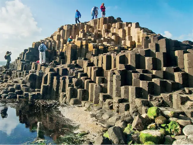 The 40,000-odd basalt formations at the Giant’s Causeway in Northern ...