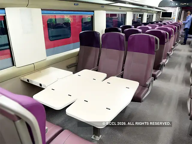 Rotating seats - India's first engineless train gets on track for trial ...