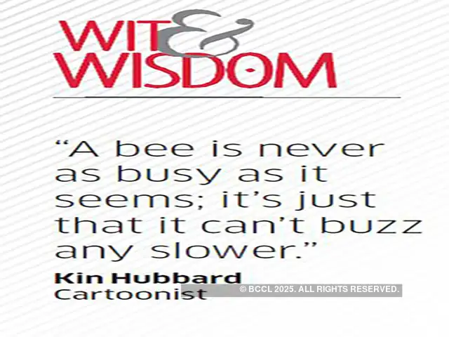 Quote by Kin Hubbard - November 2018 | The Economic Times