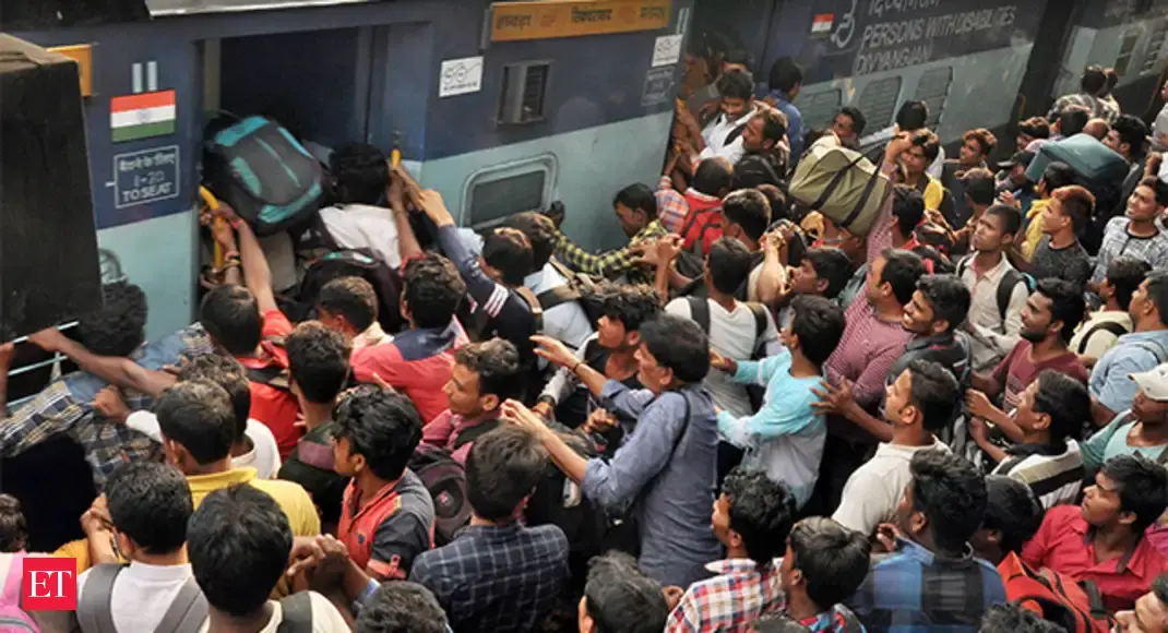 Less manpower - Reach railway station 20 mins before to catch a train ...