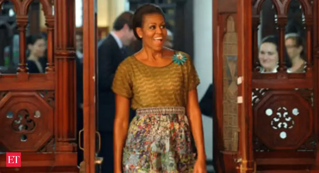 Michelle Obama visits an NGO in Mumbai - | The Economic Times