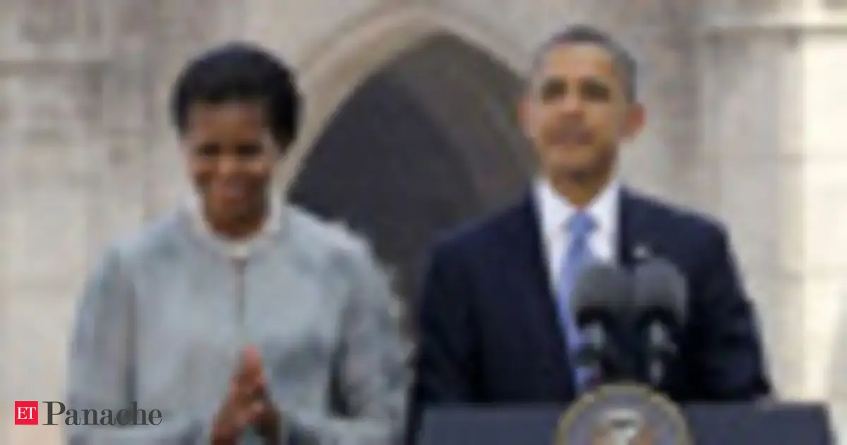 Barack Obama and first lady Michelle at the Taj hotel - The Economic Times