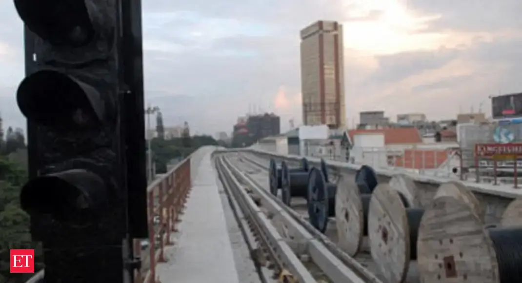 Bangalore Metro construction in progress - | The Economic Times