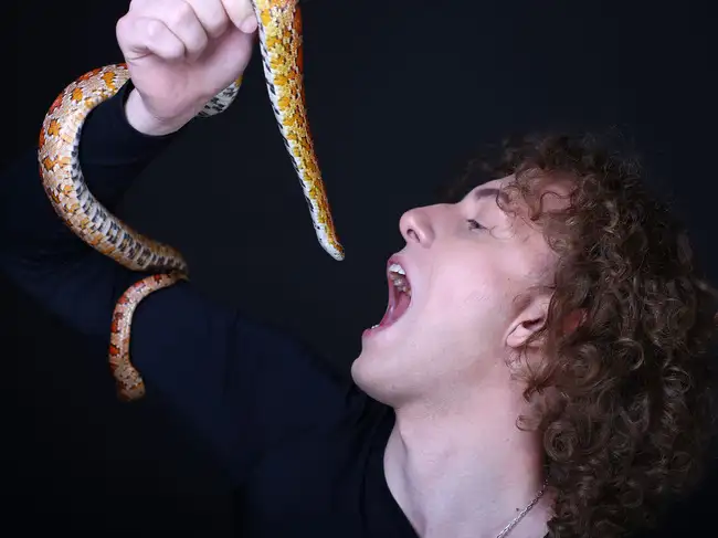 Snake: 'Tukde-tukde' news: Man bites snake! - The Economic Times