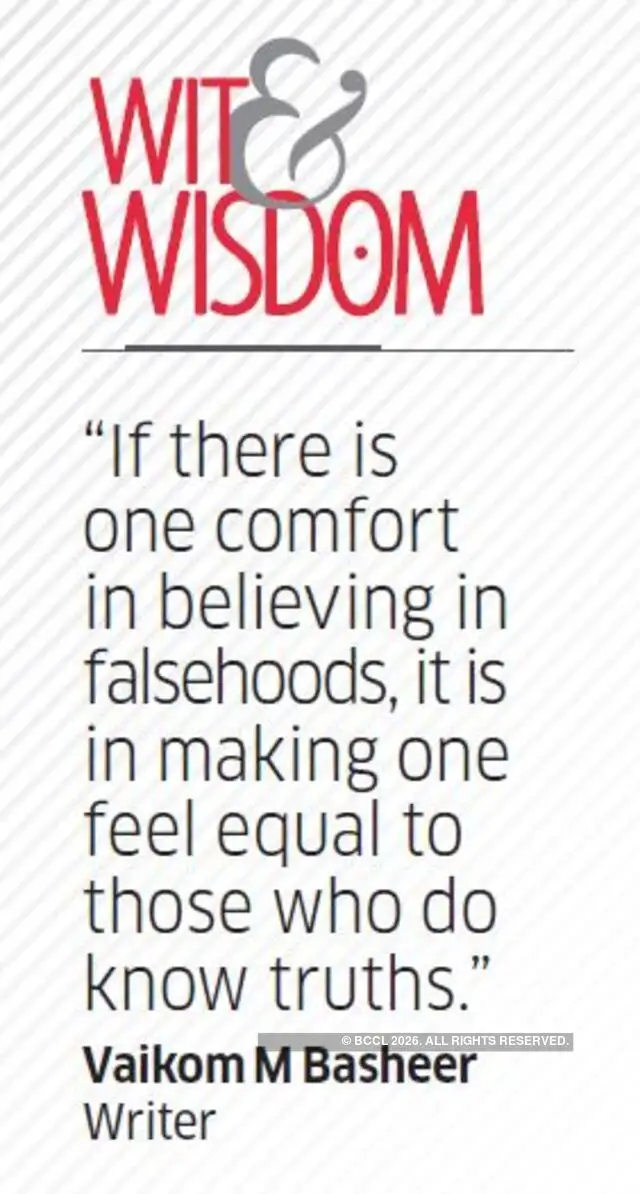 Quote by Vaikom M Basheer - September 2019 | The Economic Times
