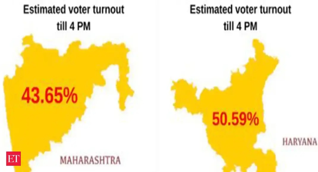 Watch: Voting percentage of Maharashtra and Haryana till 4 PM - The ...