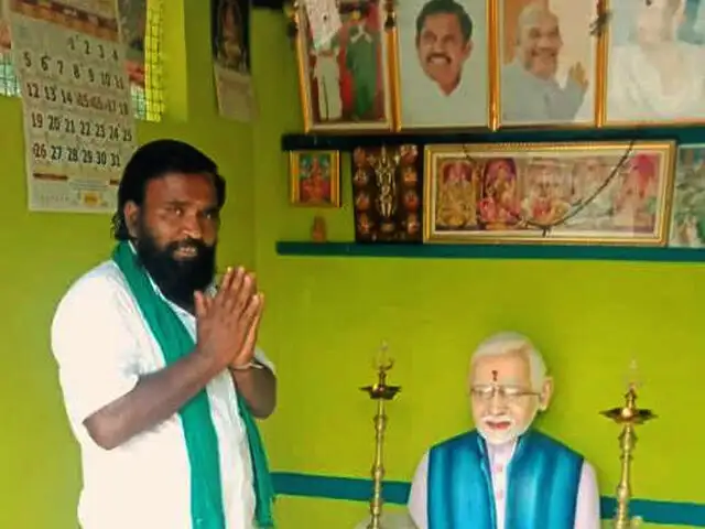Other portraits in the temple - Tamil Nadu farmer builds temple for PM ...