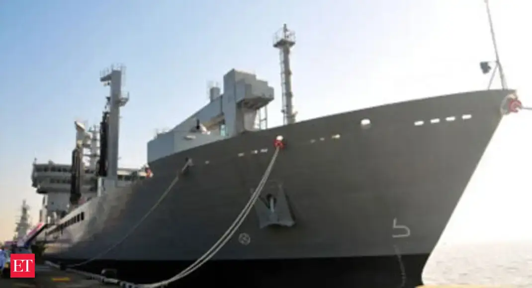 Fleet tanker INS Deepak joins Navy's Western Fleet - | The Economic Times