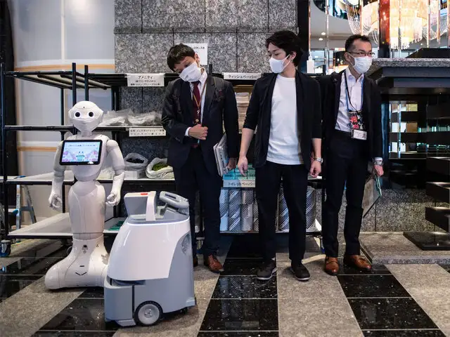 A talking robot - Japan debuts robots at hotels for virus patients ...