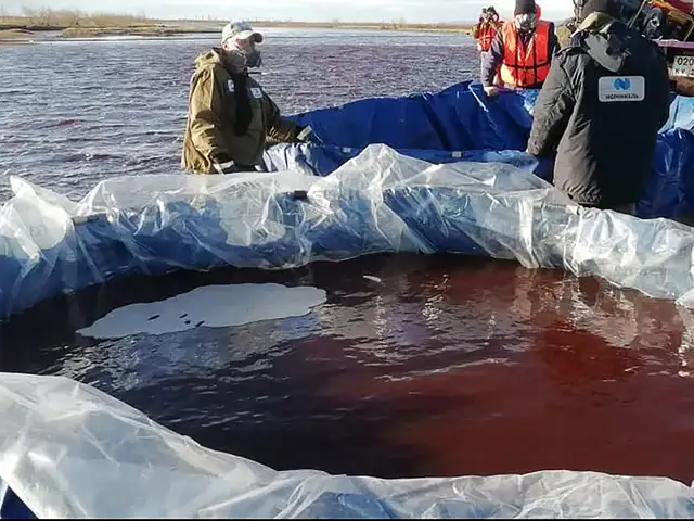 Who's to be blamed - Russia struggles to clean up Arctic river fuel ...