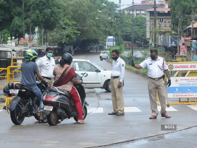 Restricting movements - Deserted scenes as Karnataka imposes total ...