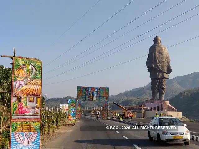 Getting there - You could soon take a train to see Statue of Unity ...