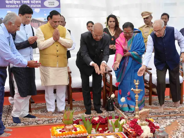 Getting there - You could soon take a train to see Statue of Unity ...