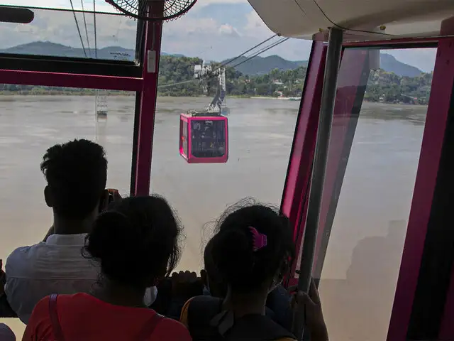India's longest river ropeway of 1.82 km over the Brahmaputra opens in ...