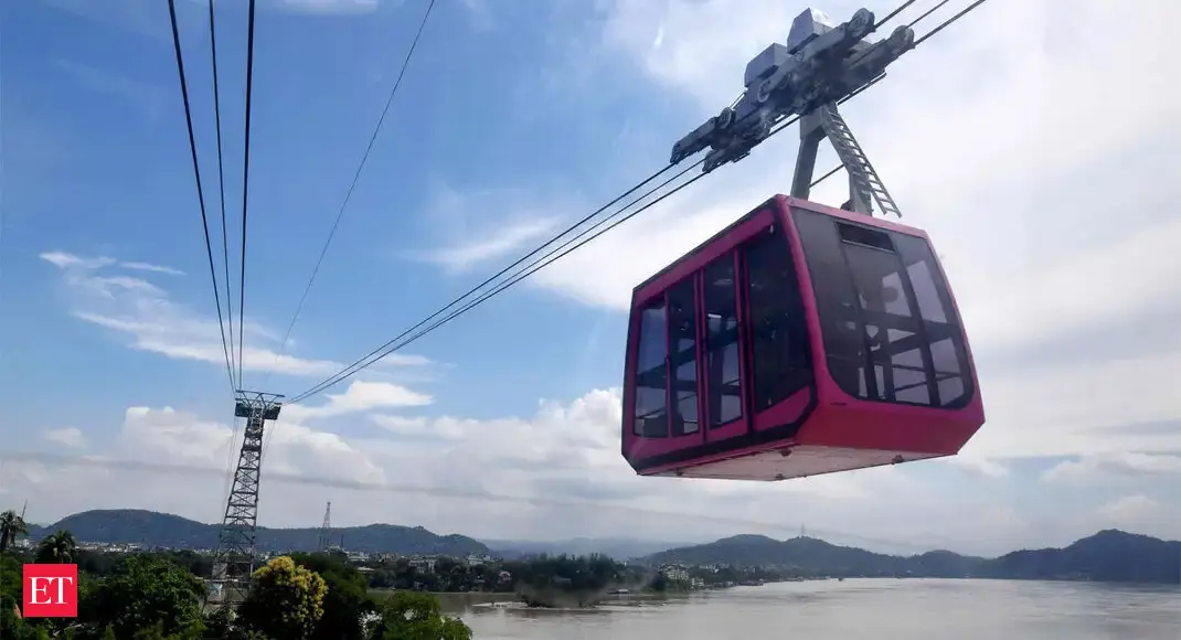 First in India - India's longest river ropeway of 1.82 km over the ...